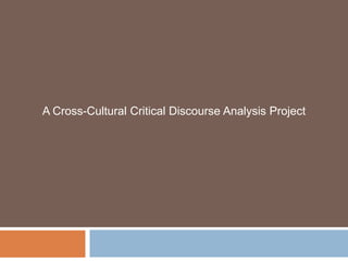 Discourse Analysis - Project Instructions | PPT