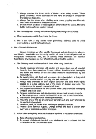 Occupational Safety and Protection Tips for Kasambahays and Employers | PDF