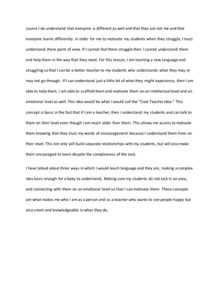 ESL 325 Teaching Philosophy 2 | PDF