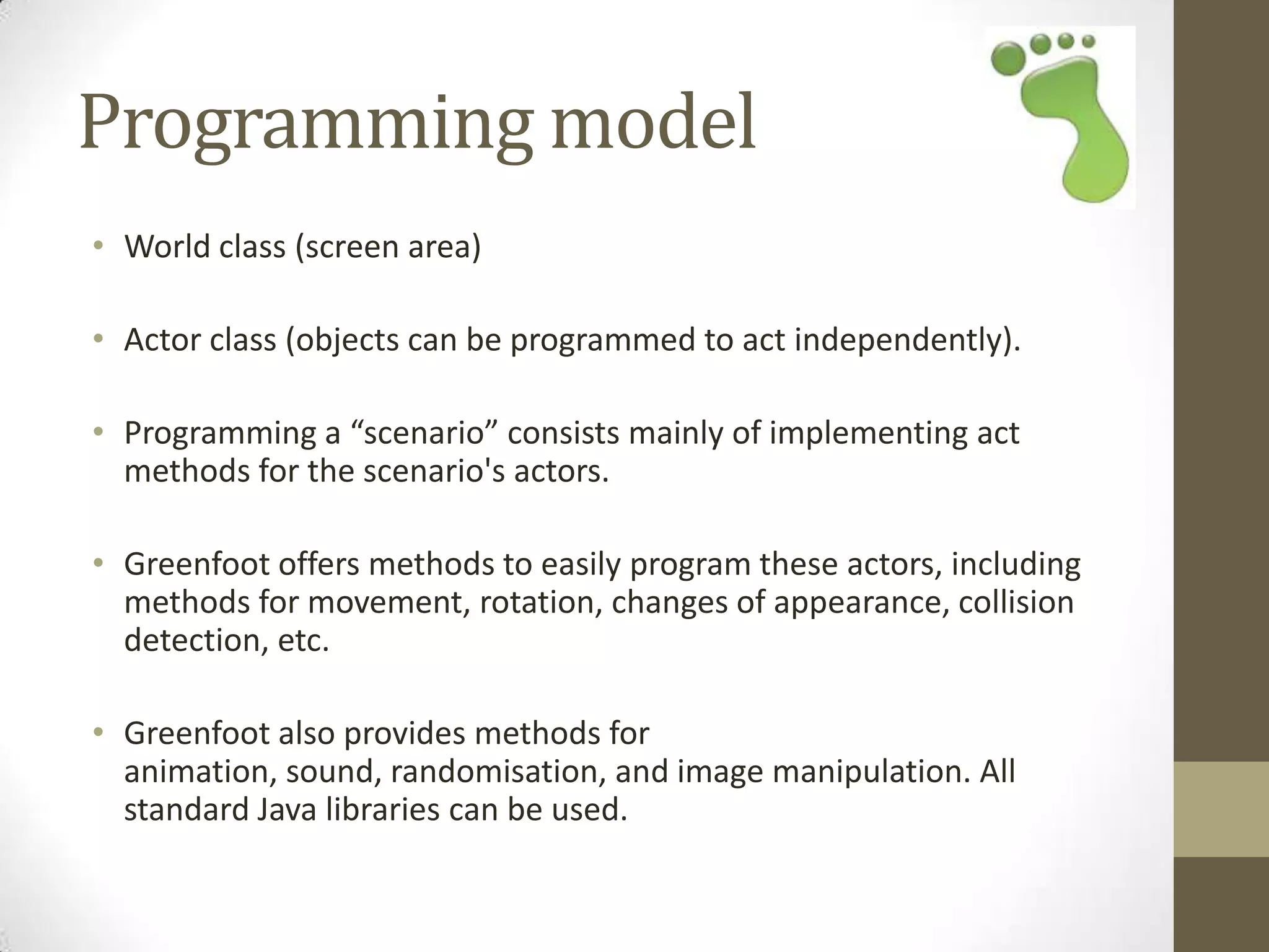 Greenfoot An Introduction Ppt 