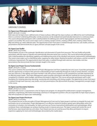 Six Sigma Lean Brochure_Chester w1 | PDF
