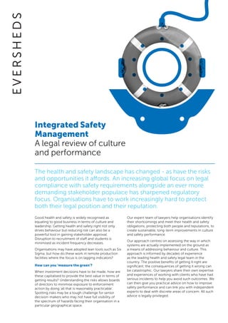 Integrated Safety Management Review Protects People & Reputation | PDF