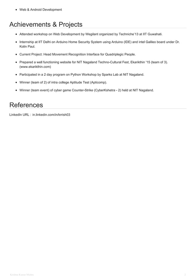 Krishna Mishra(NIT Nagaland) | PDF | Computer Software and Applications | Computing