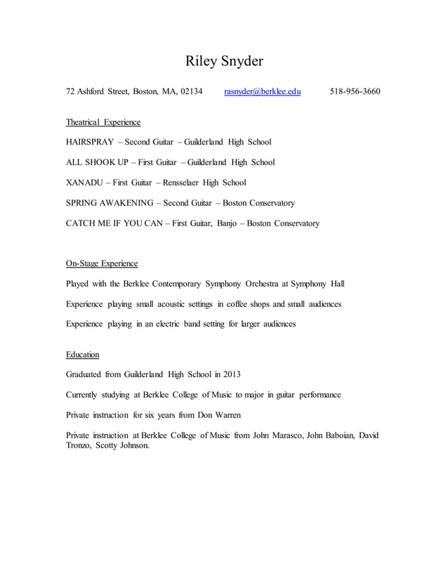 Riley Snyder Resume 2 | DOCX