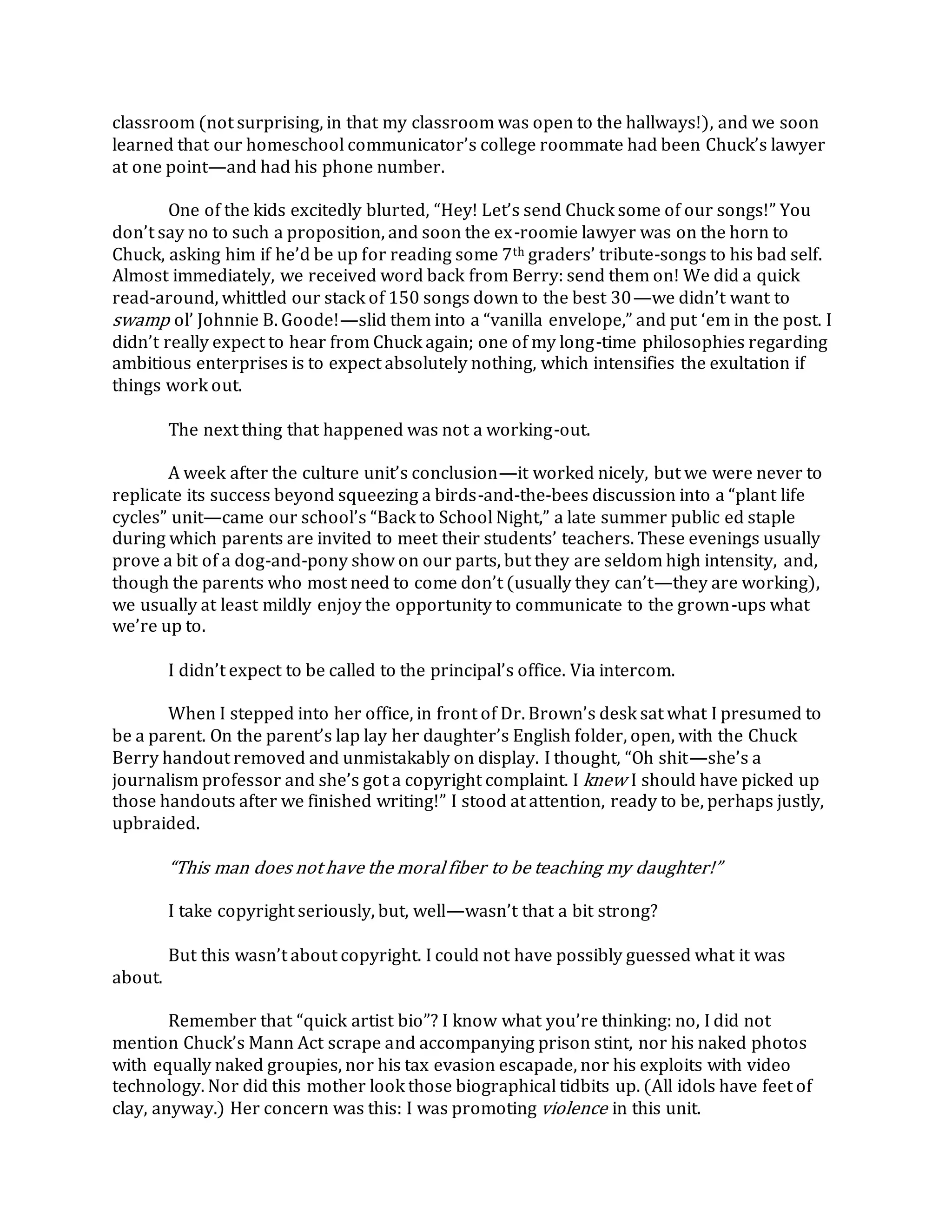 The Violence of Chuck Berry | DOCX