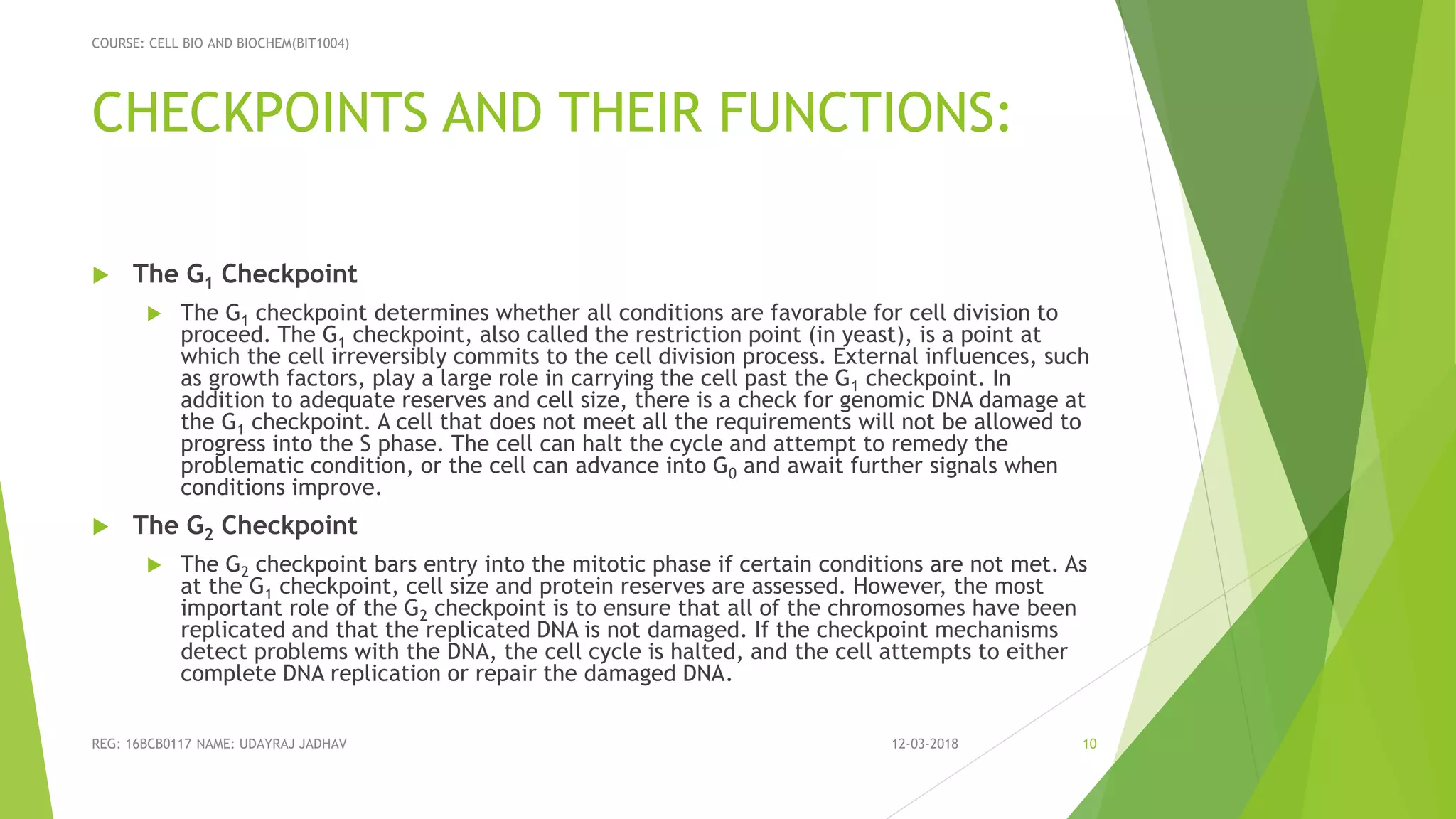 REGULATION OF CELL CYCLE | PPTX