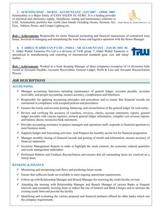 Resume of Sami Updated | PDF | Business Accounting & Finance | Business