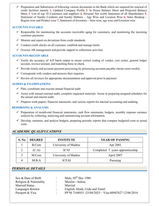 Resume of Sami Updated | PDF | Business Accounting & Finance | Business
