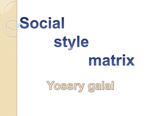 Social style matrix | PPTX