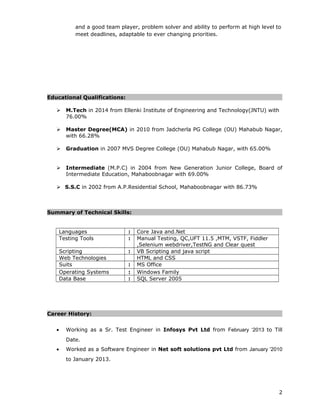 selenium resume | PDF