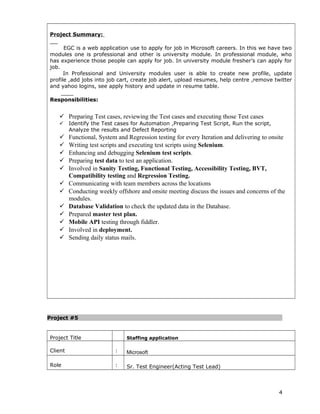 selenium resume | PDF