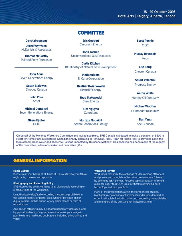 SPE Workshop - The Montney Play | PDF