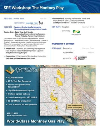 SPE Workshop - The Montney Play | PDF | Events