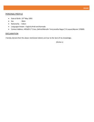 normal resume | DOCX