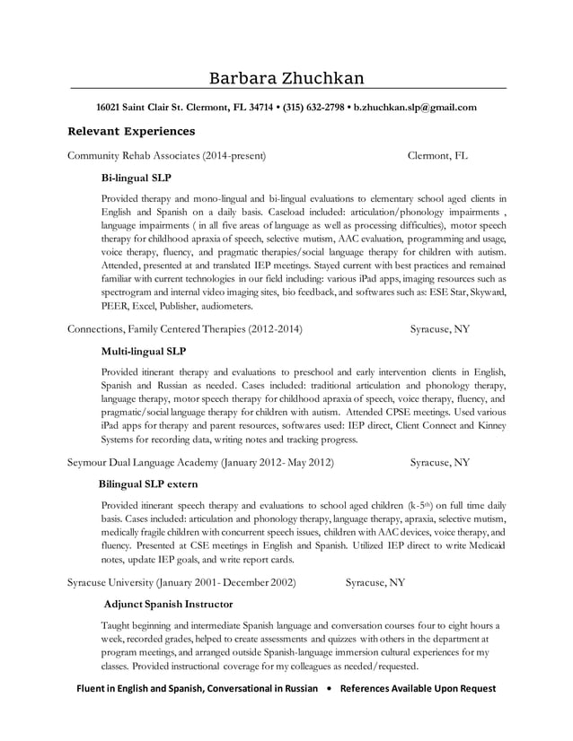 Barbara Zhuchkan -resume 2017 | PDF