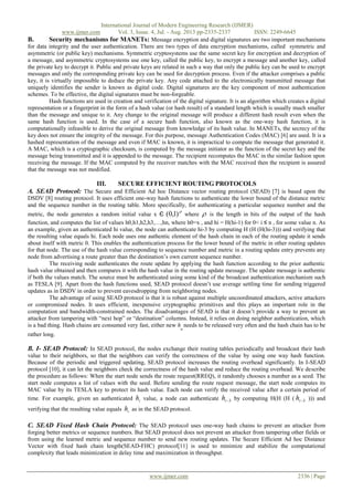 A Study of Secure Efficient Ad hoc Distance Vector Routing Protocols for MANETs | PDF | Computer ...