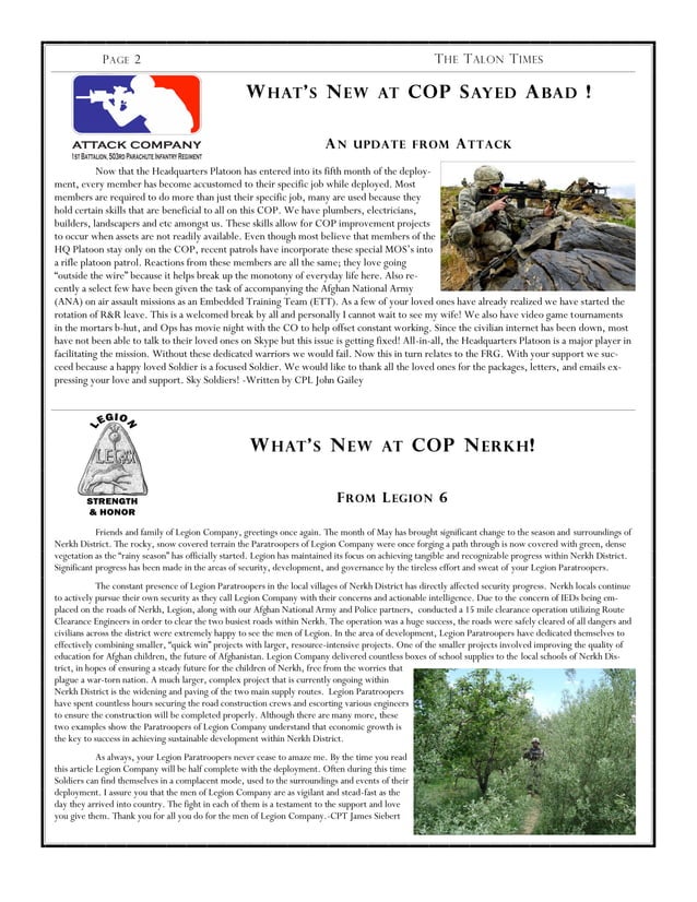 The Talon Times May 2010 revised 28 July sent | PDF