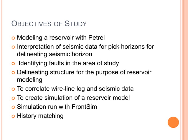 Reservoir Modeling with Petrel | PPTX