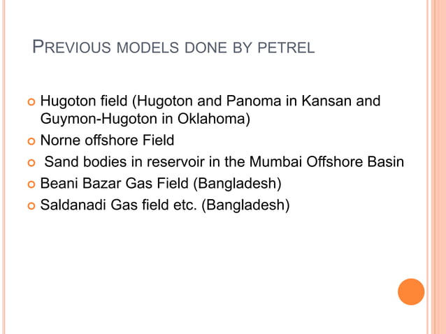 Reservoir Modeling with Petrel | PPTX