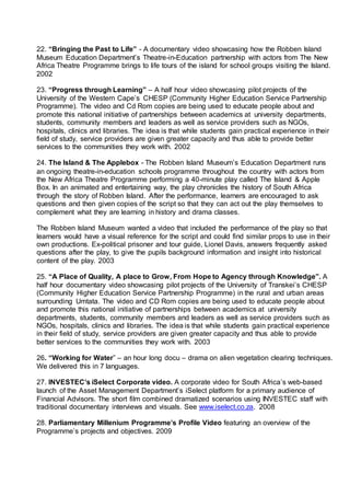 CV Filmography Lee Otten 2015 March