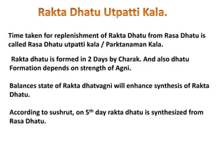 Rakta_Dhatu is the second dhatu from saptadhatwagni | PDF