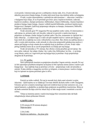 TV projekat Pet naj (mozaik) | PDF