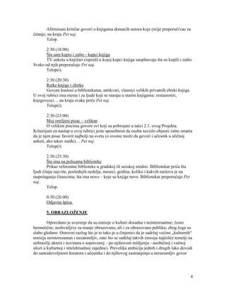 TV projekat Pet naj (mozaik) | PDF