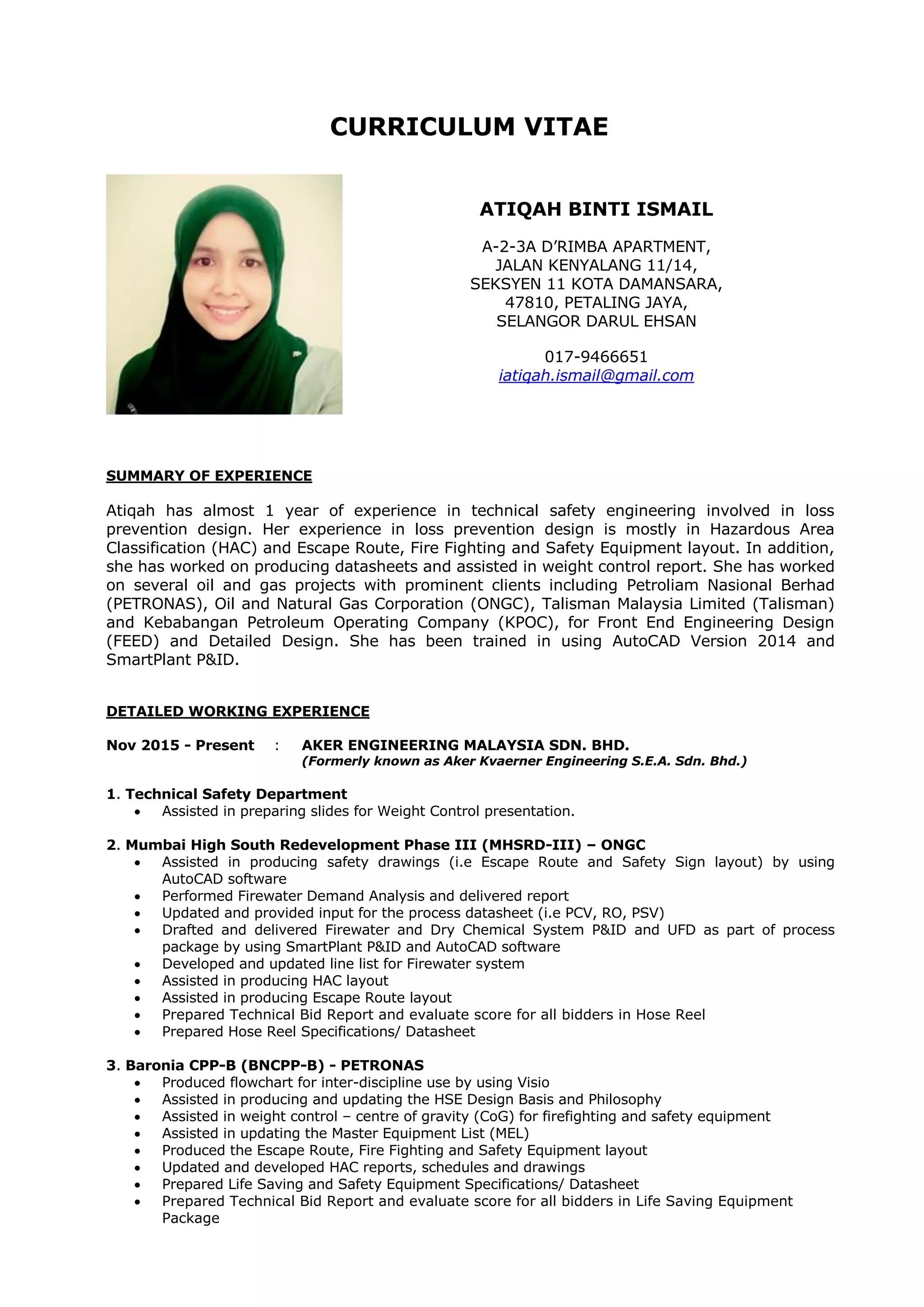 Atiqah Ismail CV | PDF