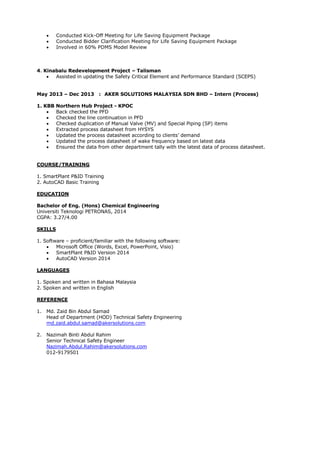 Atiqah Ismail CV | PDF