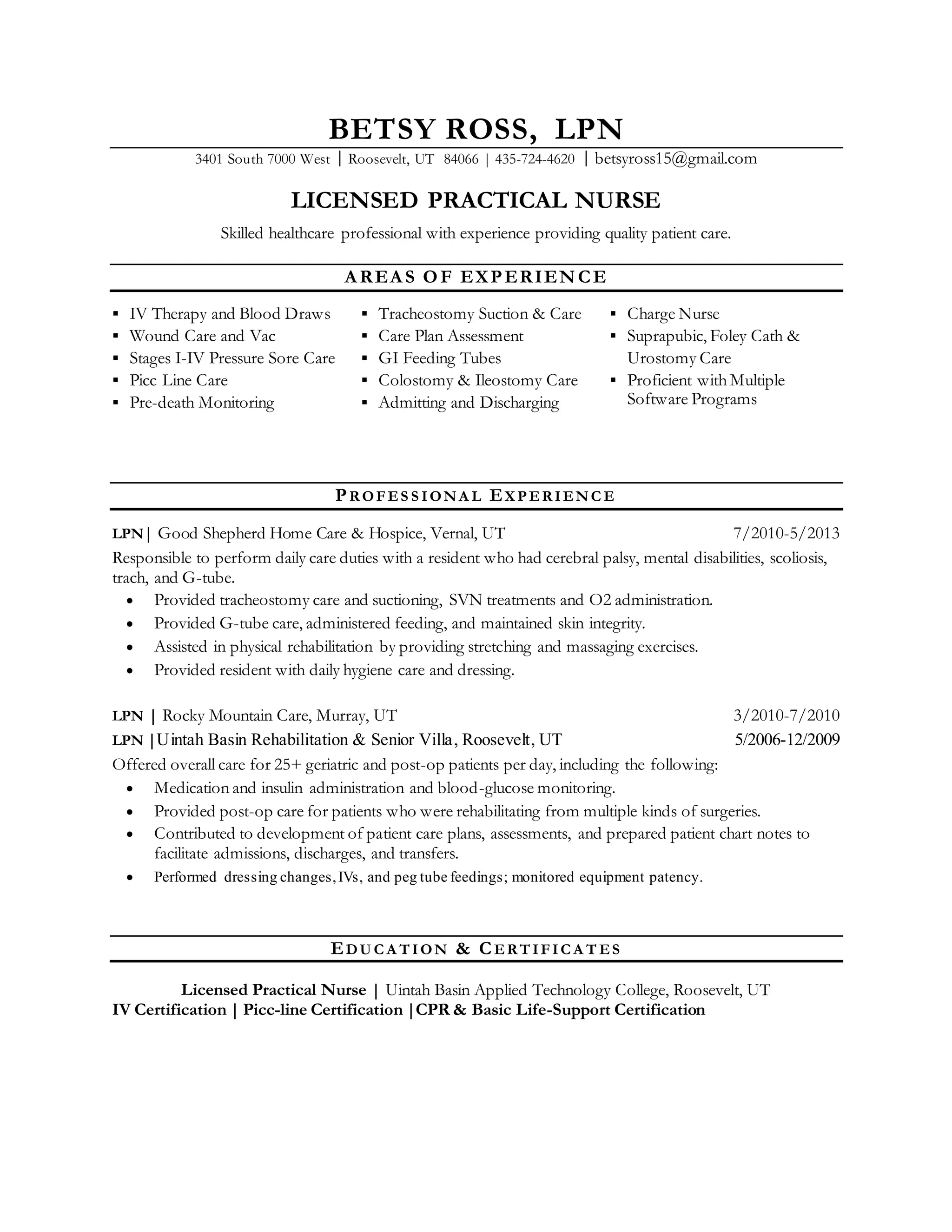 LPN Resume Feb 2017 | DOCX