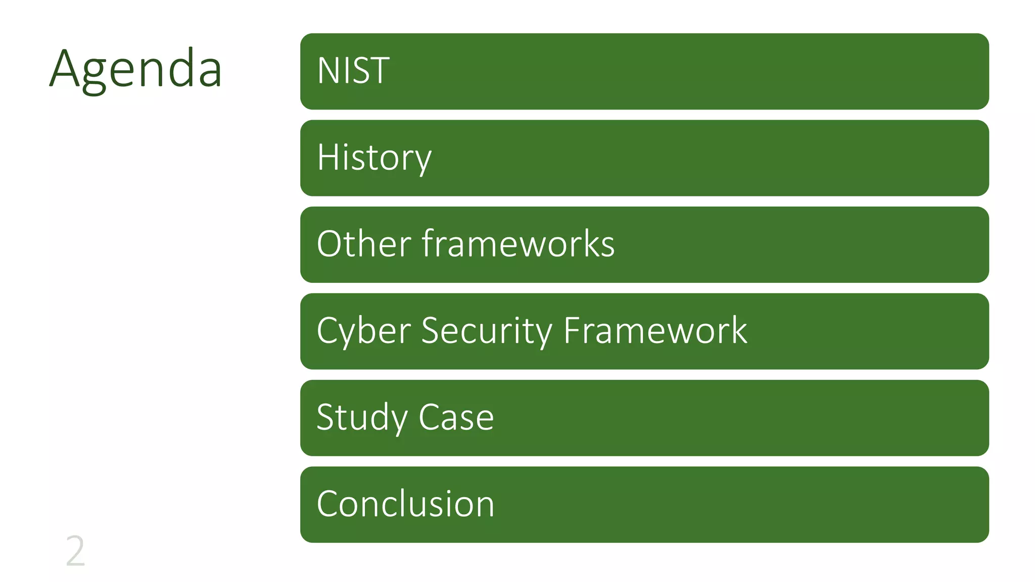 NIST CyberSecurity Framework: An Overview | PPTX