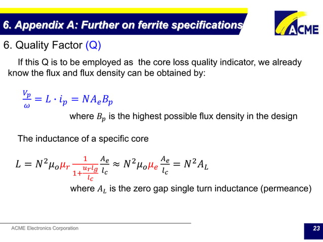 Ferrite Specifications and ACME Ferrites (4) | PPT
