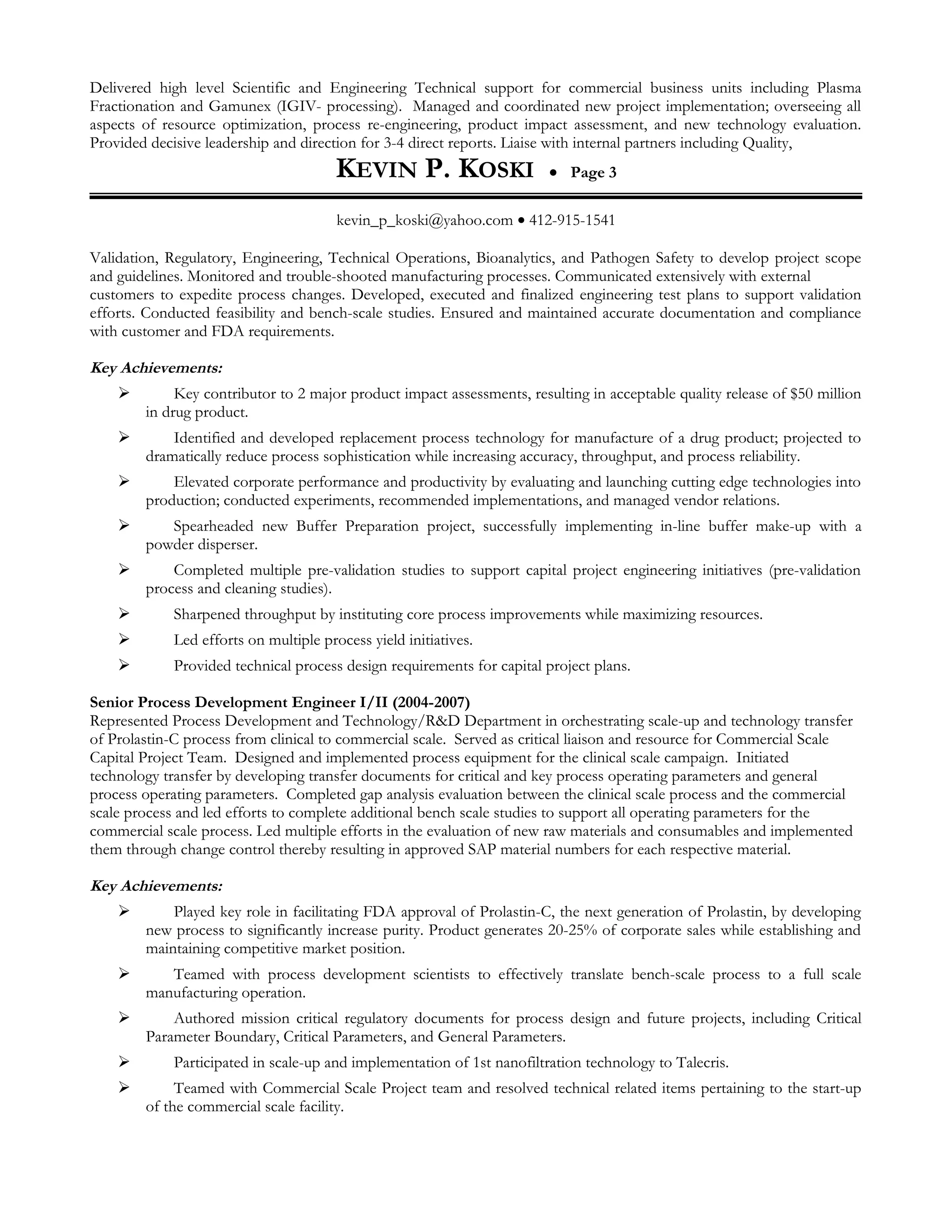 Resume Kevin_Koski_August_2016 | DOC