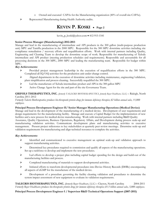 Resume Kevin_Koski_August_2016 | DOC