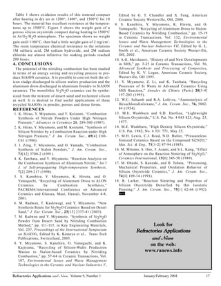 R 20040100 Si2N2O REFRACTORIES | PDF