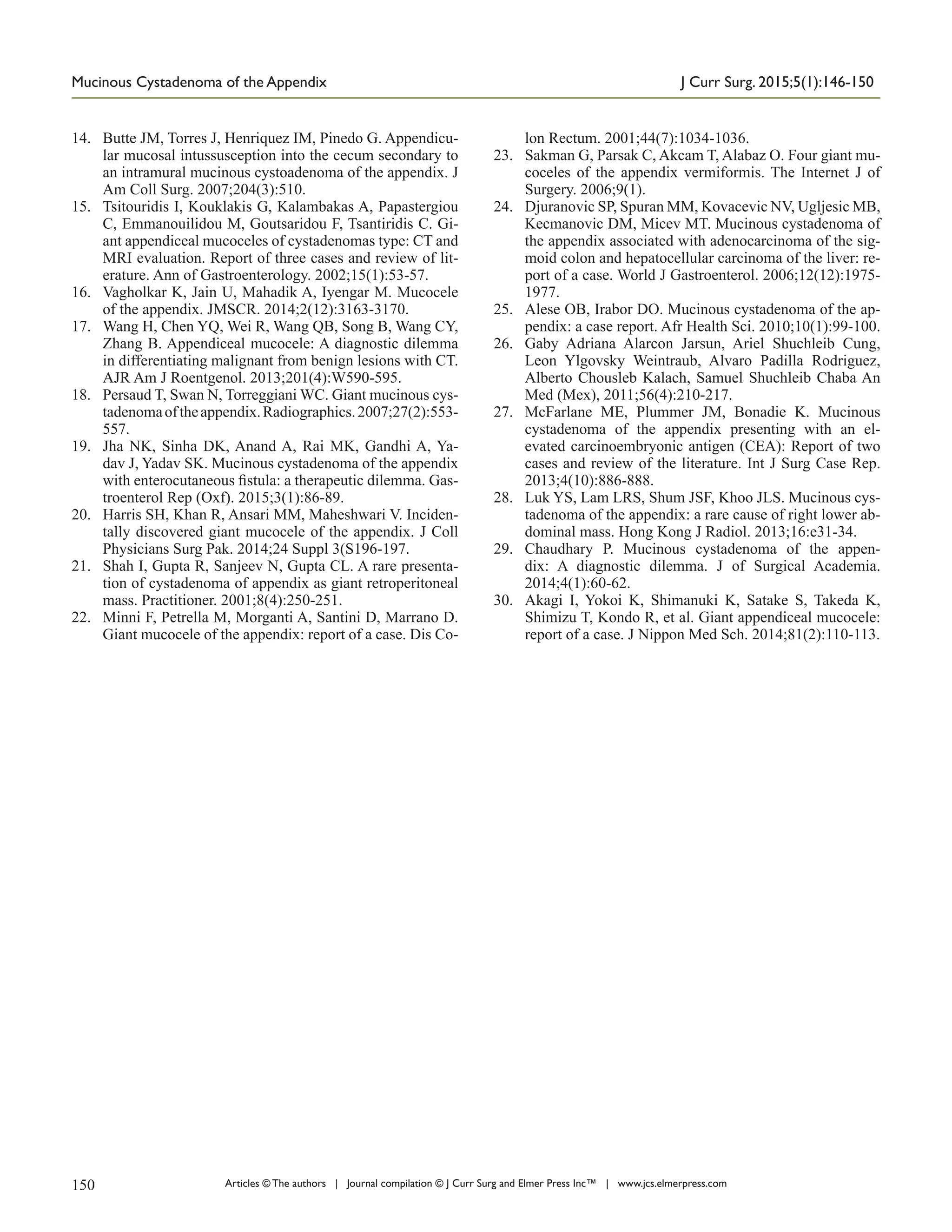 265-1738-1-PB APPENDIX CYSTADENOMA | PDF | Digestive Disorders | Diseases and Conditions