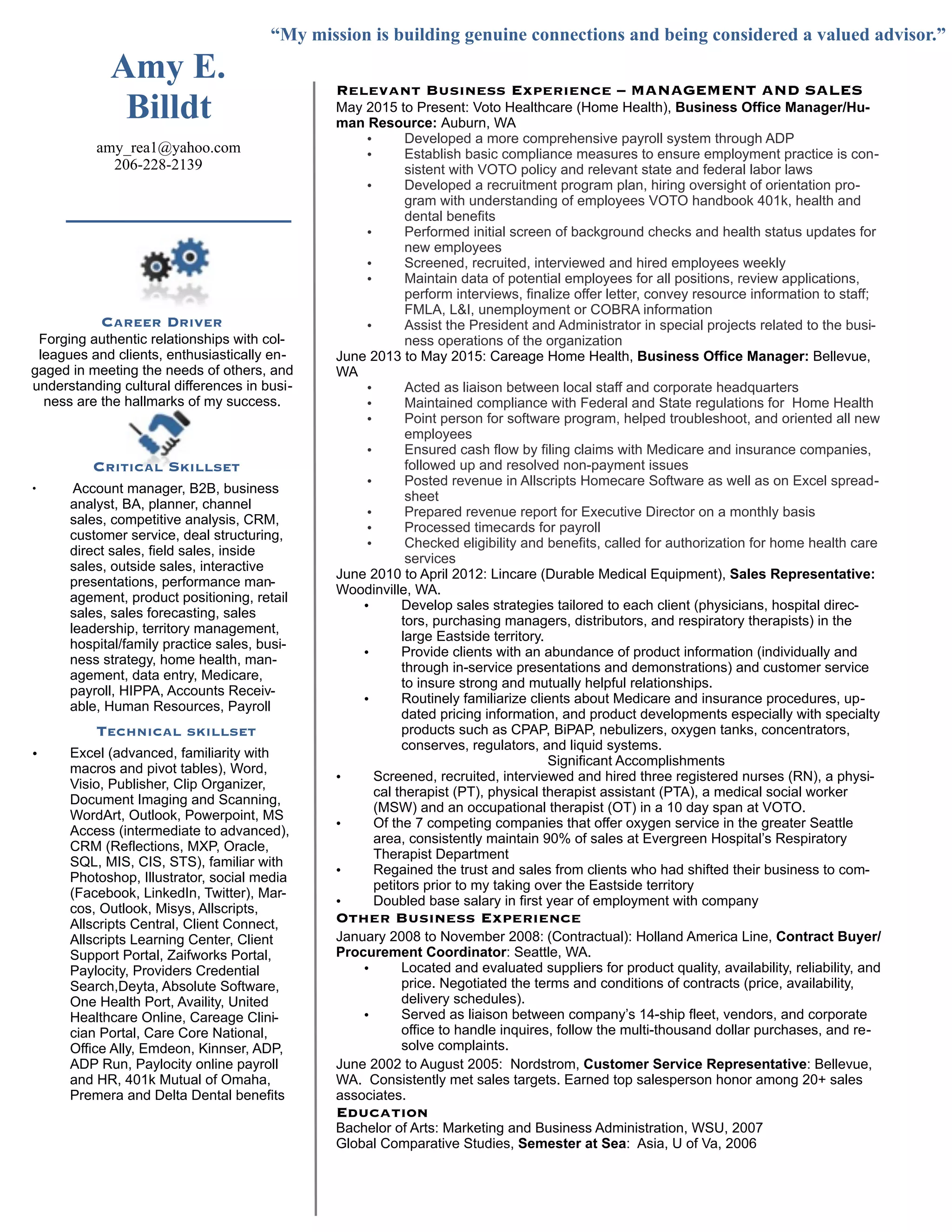 Amy Rea Resume 2016 copy | PDF