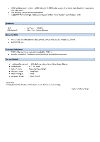 Raghvendra Resume-8+ | DOC