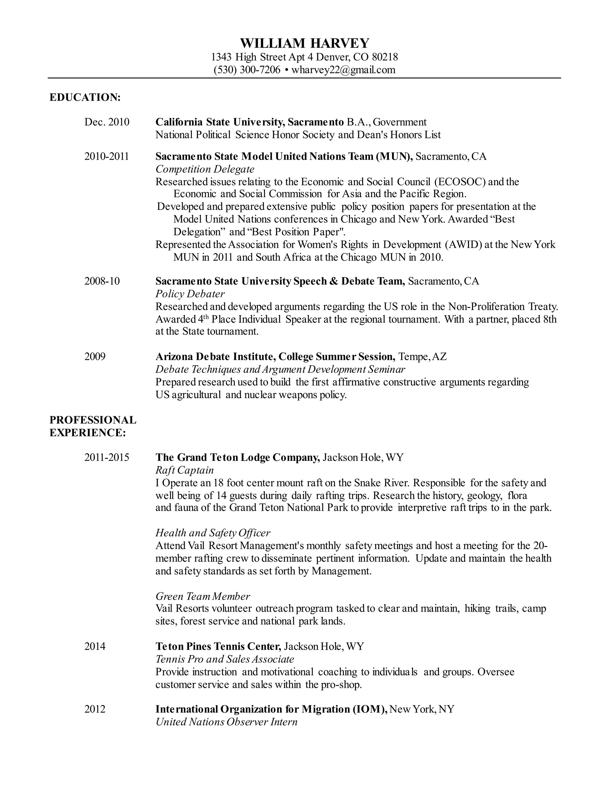 WillHarvey'sResume | DOCX
