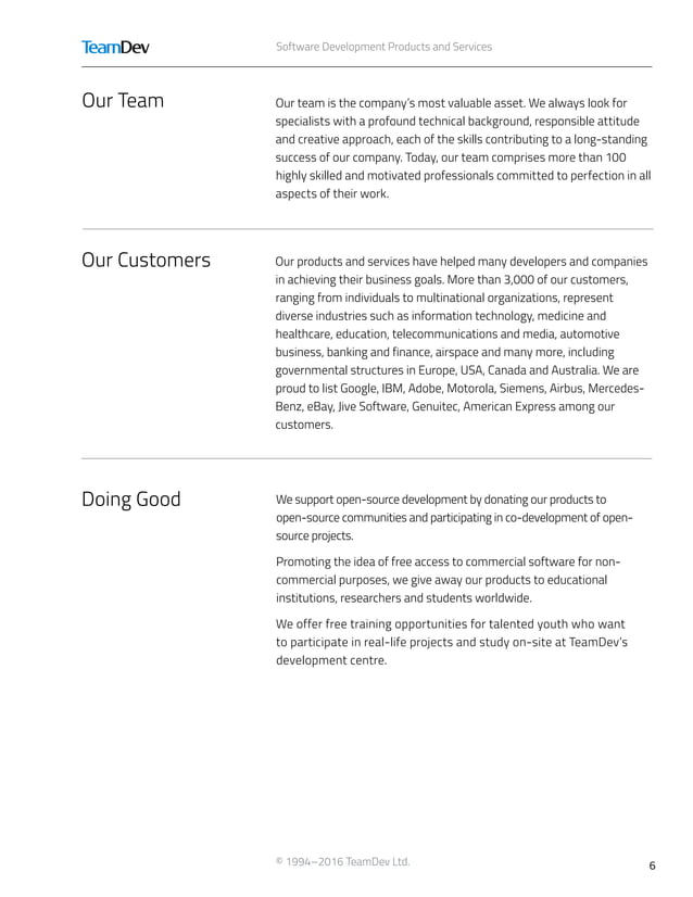 TeamDev-Company_Profile | PDF | Web Development | Internet