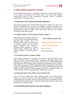 ASSOCHAM_White_paper_091106 | PDF | Pharmaceutical Industry | Industries
