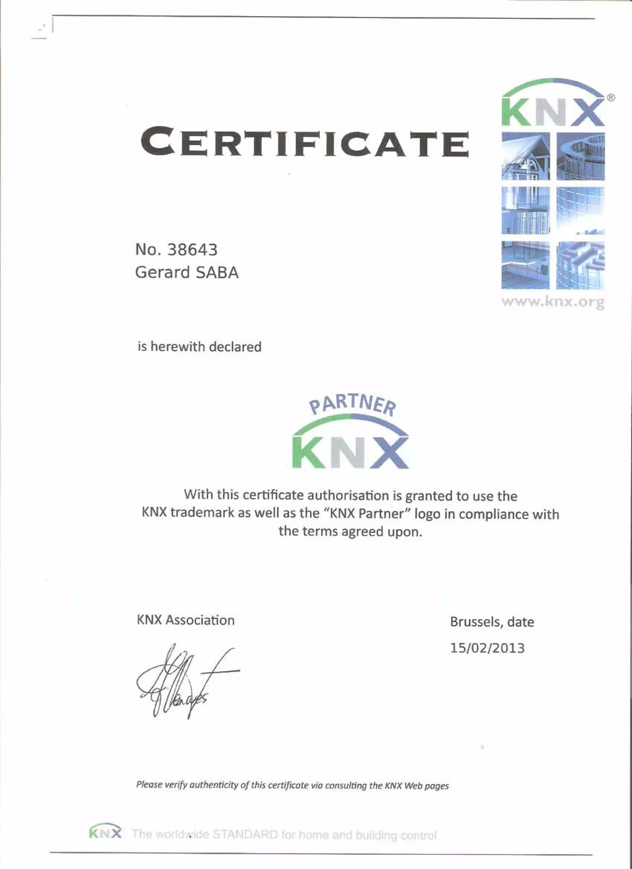 KNX partner certf | PDF