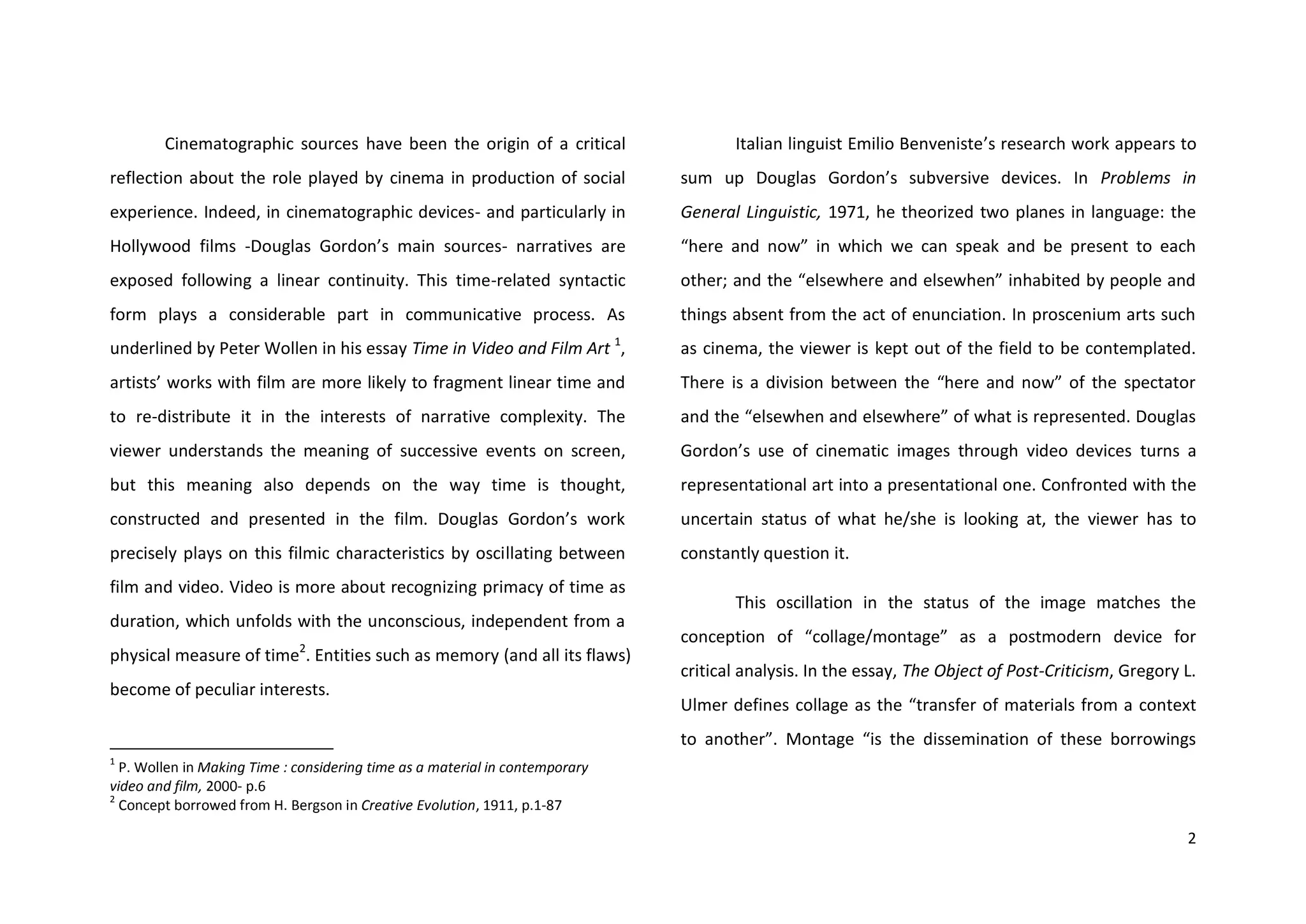 Intrisinc Extrinsic Douglas Gordon | PDF