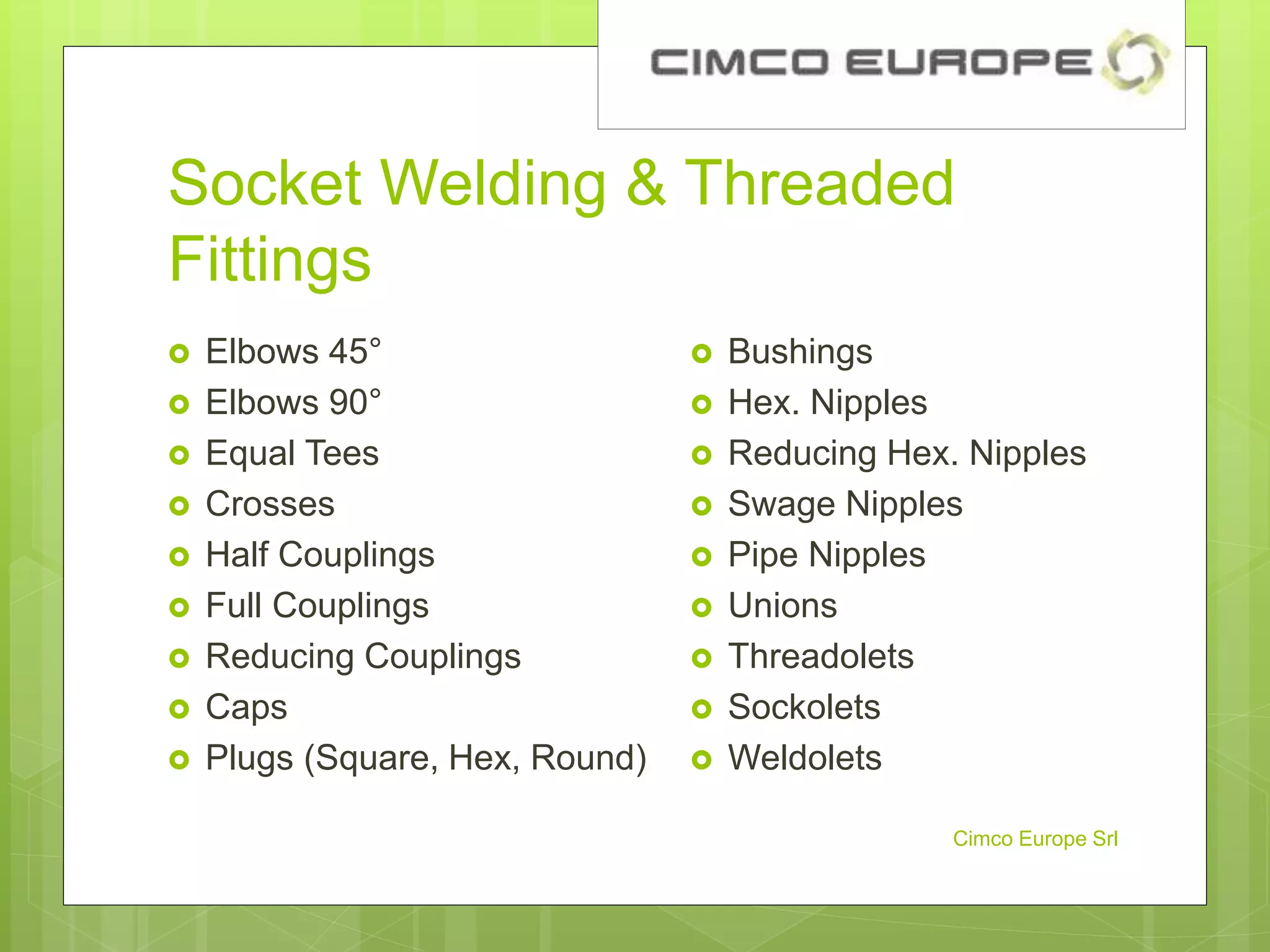 Piping Material, Services & Solutions | PPTX