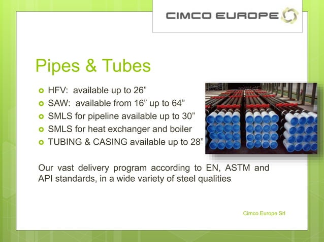 Piping Material, Services & Solutions | PPTX