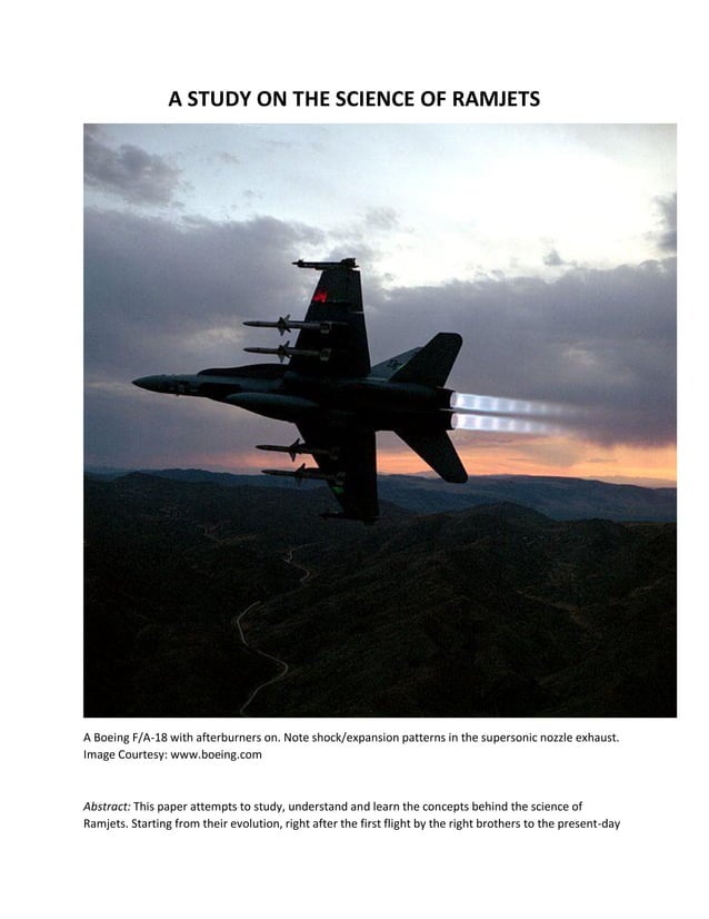 Ramjets Review Paper | PDF | Physics | Science