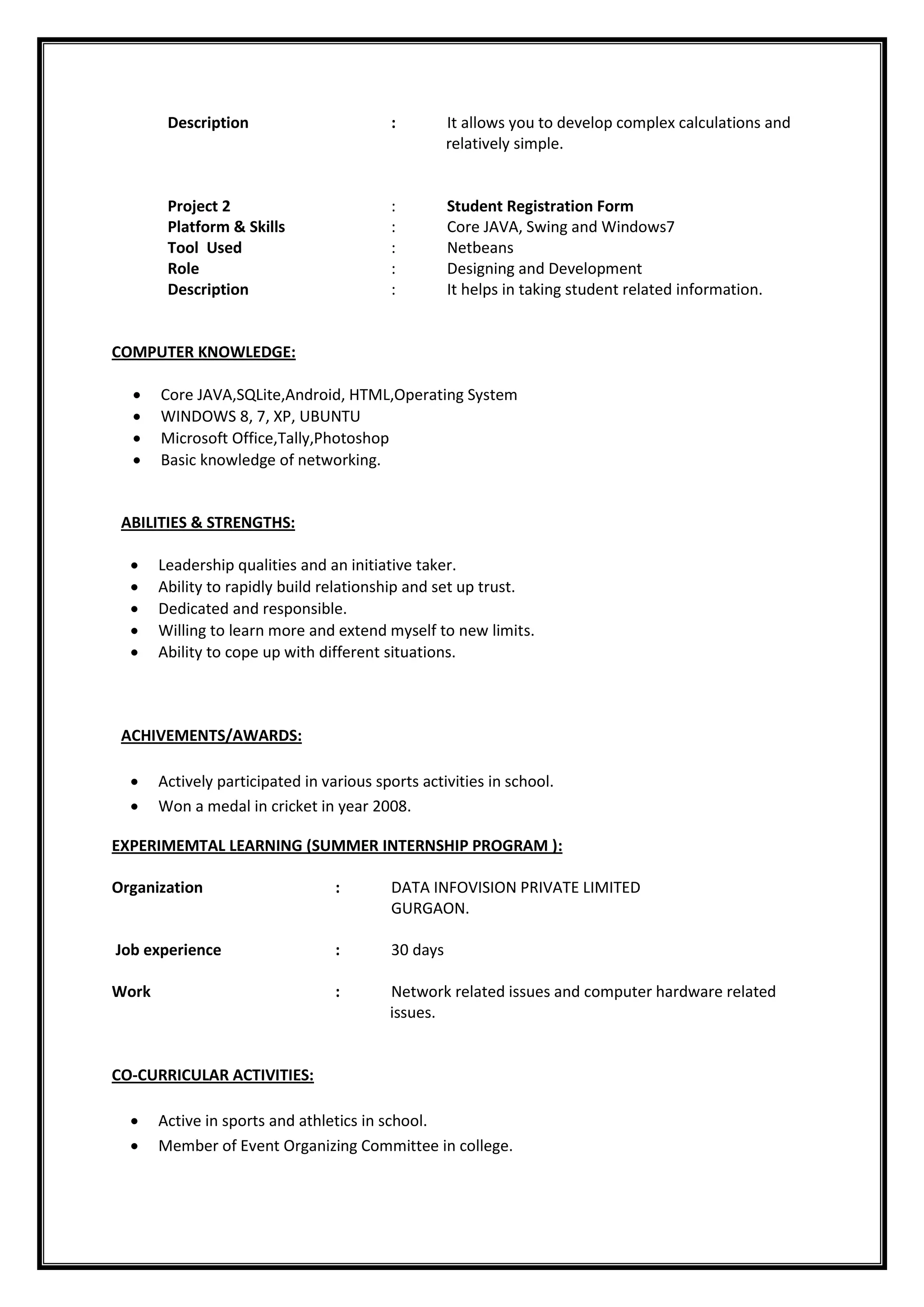 Devashish Resume0.6 | PDF | Operating Systems | Computer Software and Applications