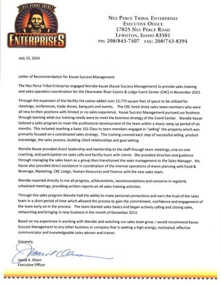 Casino-Letter of Rec | PDF