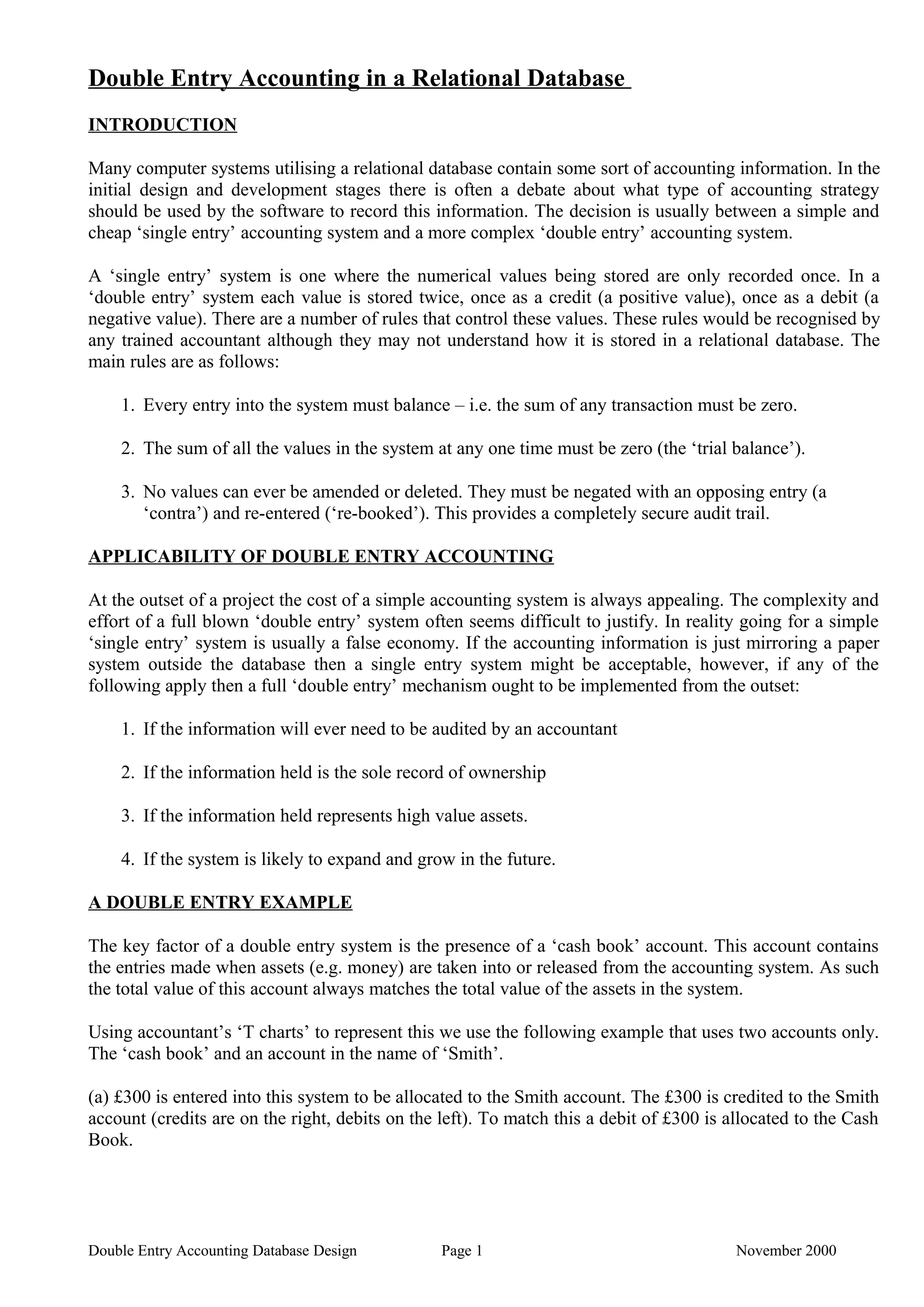 Double Entry Accounting Database Design 2000 Pdf 