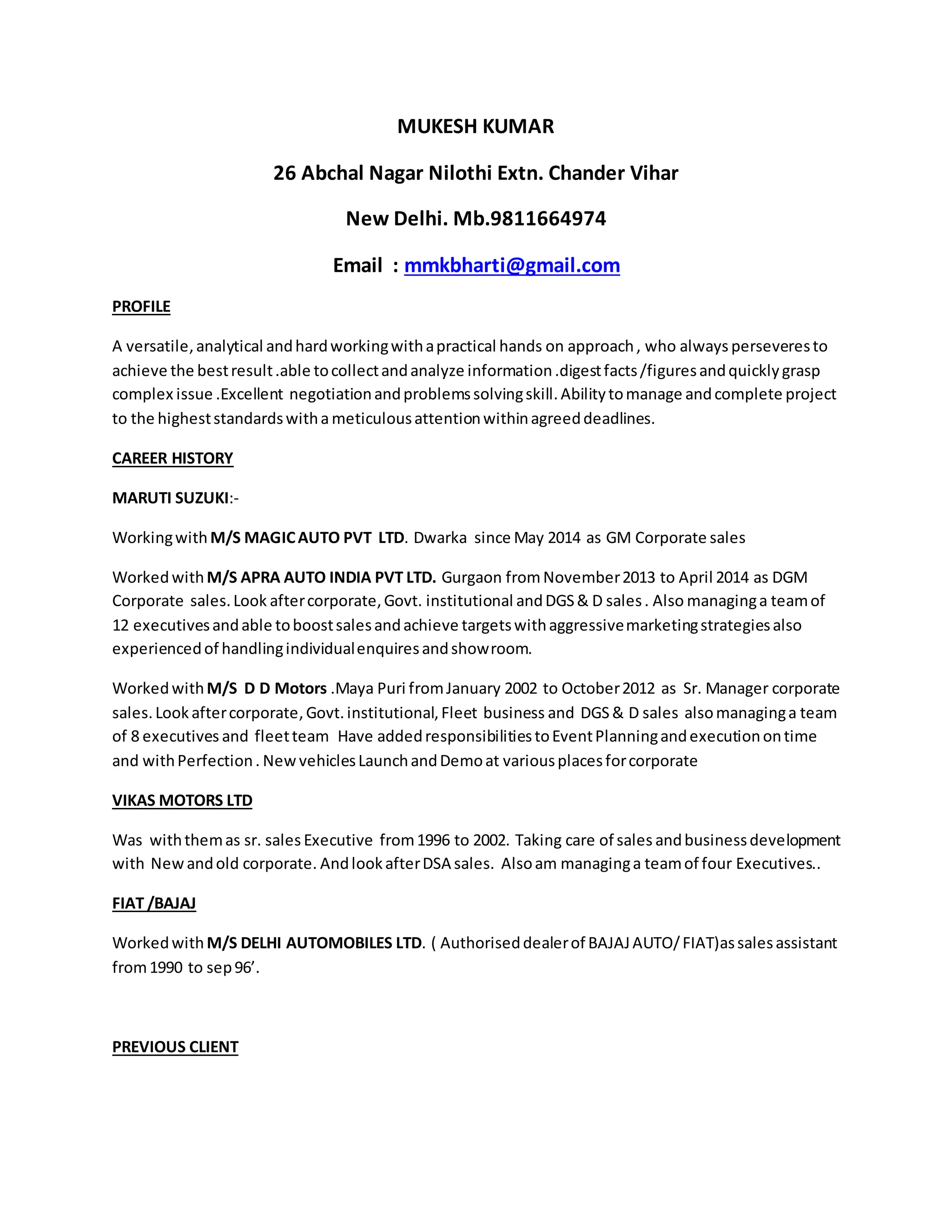 MUKESH RESUME | DOCX